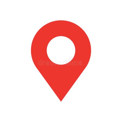 Map Pin Flat Design Style Modern Icon. Simple Red Pointer Minimal ...