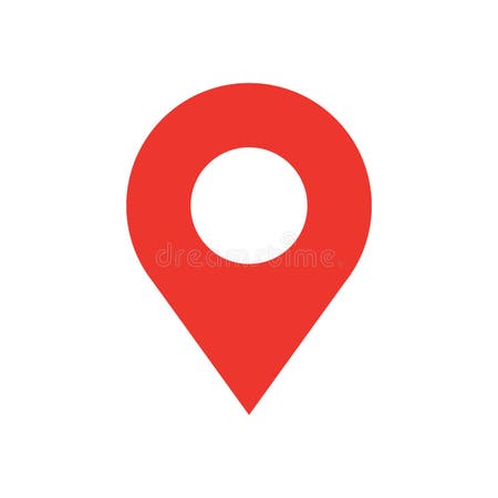 Map Pin Flat Design Style Modern Icon. Simple Red Pointer Minimal ...