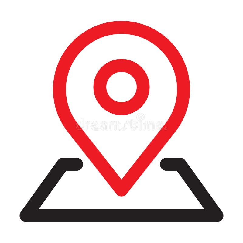 Map with Pin, Geo Locate, Pointer Icon. Maps and Navigation Vector ...