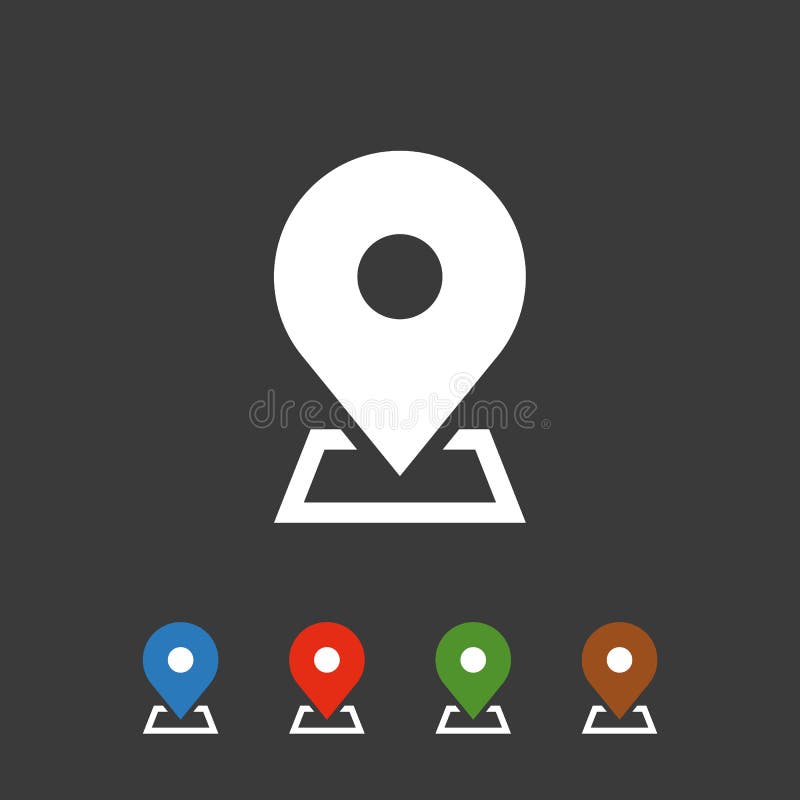 Map Pin and Geolocation Mapping Icon. Color Set Stock Illustration ... Map Pin and Geolocation Mapping Icon. Color Set Stock Illustration ...