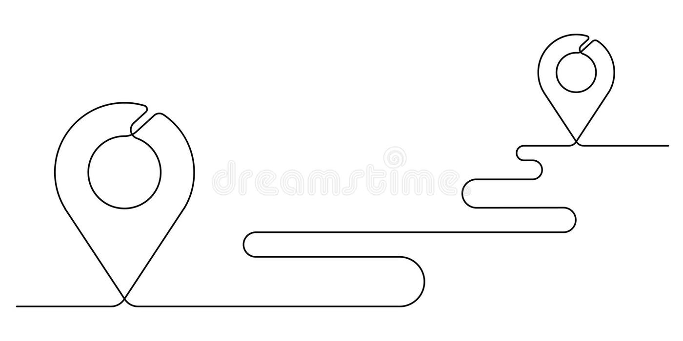 Continuous Line Road Map Stock Illustrations – 314 Continuous Line Road ...