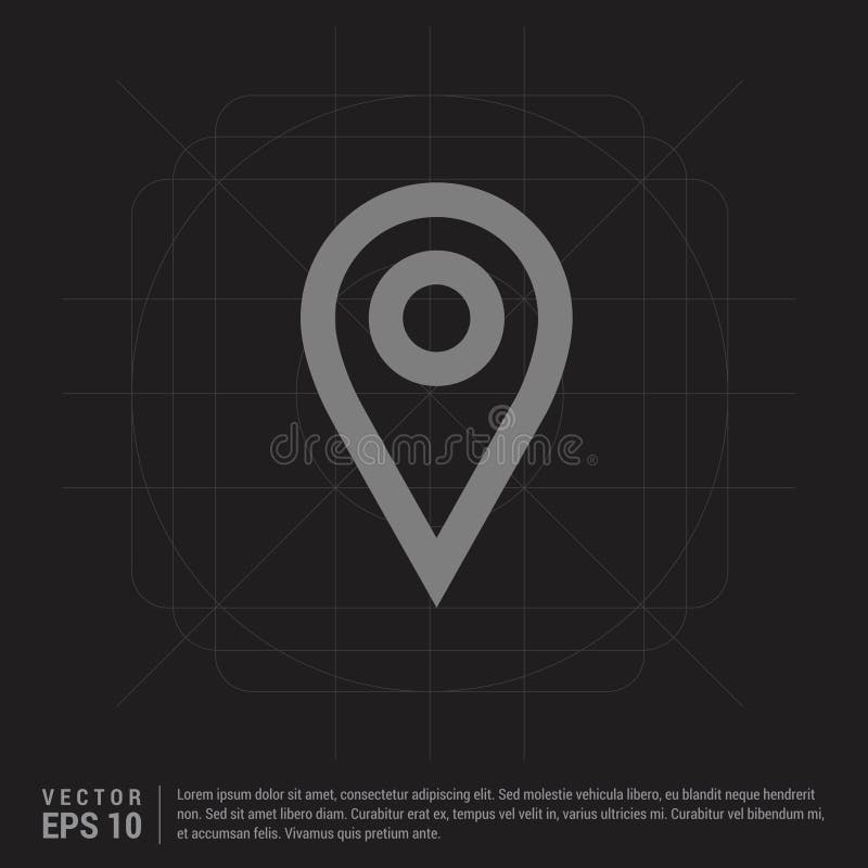 Map Pin Icon - Black Creative Background Stock Vector - Illustration of ...