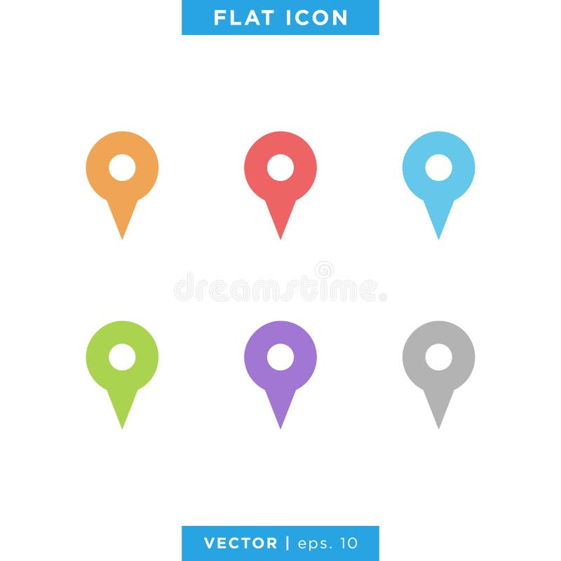 Map Pin Icon Design Template. Stock Vector - Illustration of icon ...