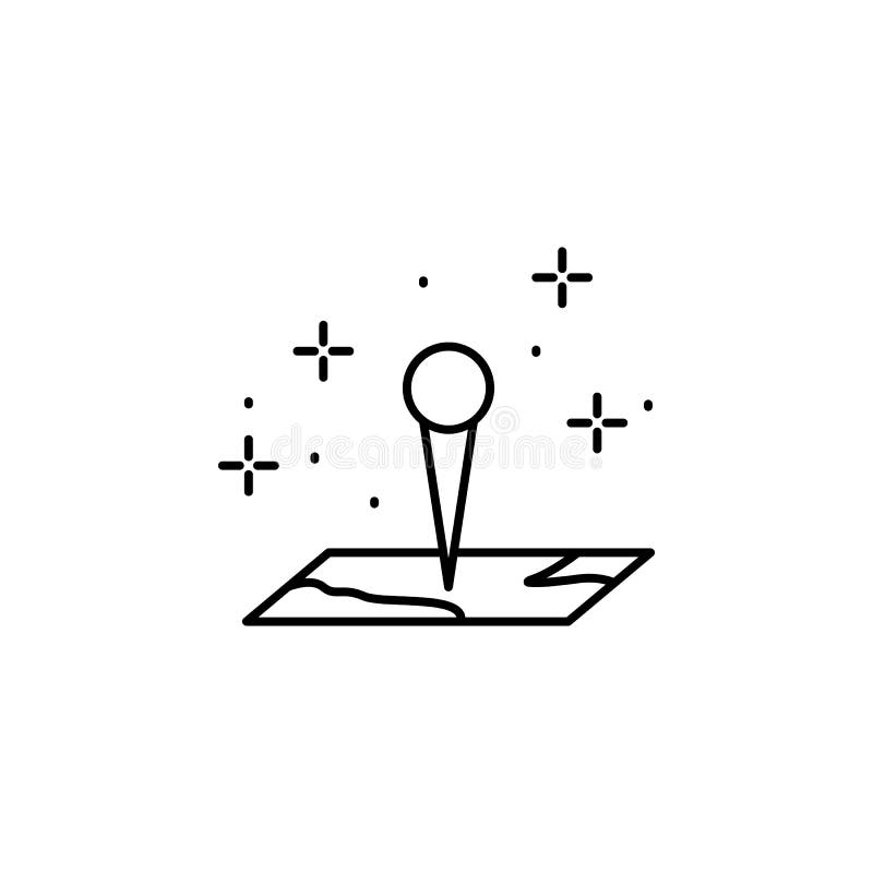 Map, Pin Icon. Element of Geography Icon Stock Illustration ...