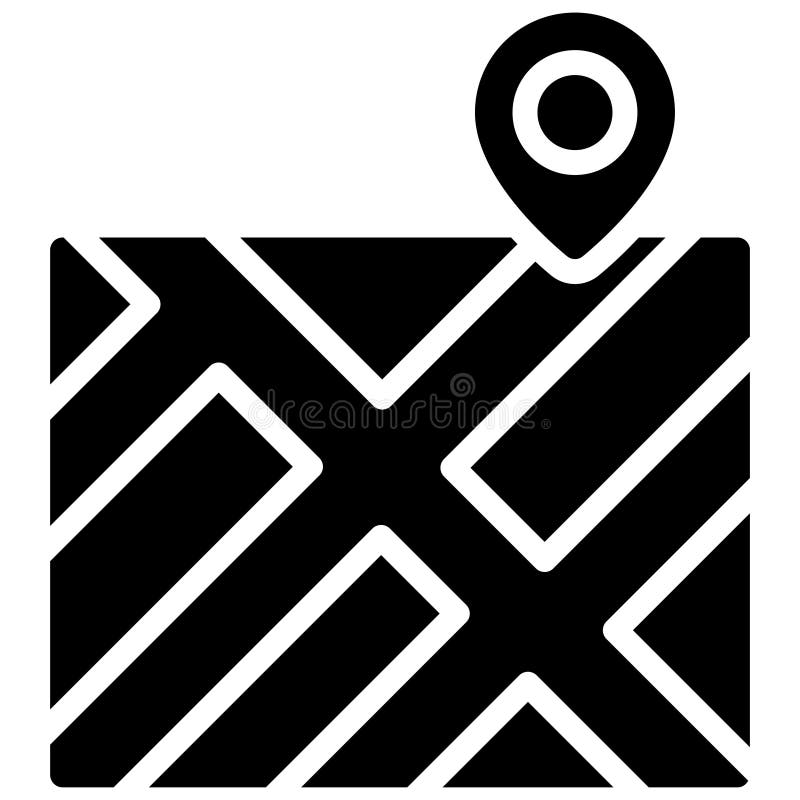 Map, Location, Pin and Navigation Vector Solid Icon Stock Vector ...