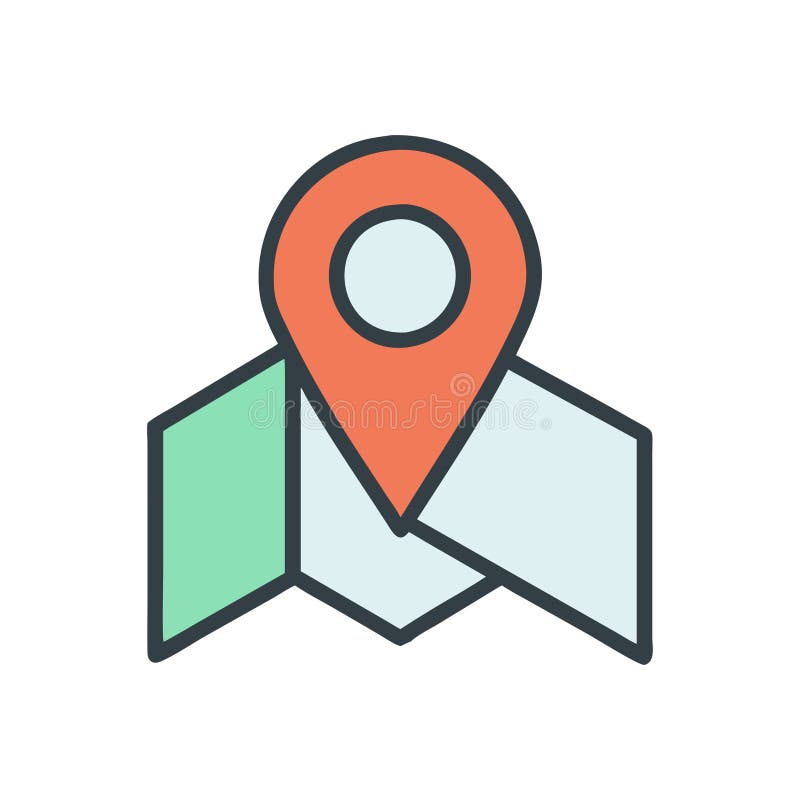 Map Pin Icon for Locations stock vector. Illustration of user - 353377693