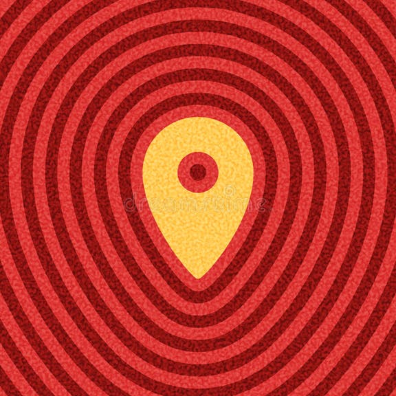 Map Pin Icon with Red Ripple Background Stock Vector - Illustration of ...