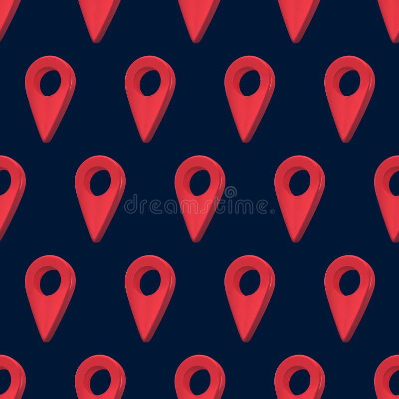 Map Pin Icon Seamless Pattern. Navigation, Pointer, Location, Map, Gps ...