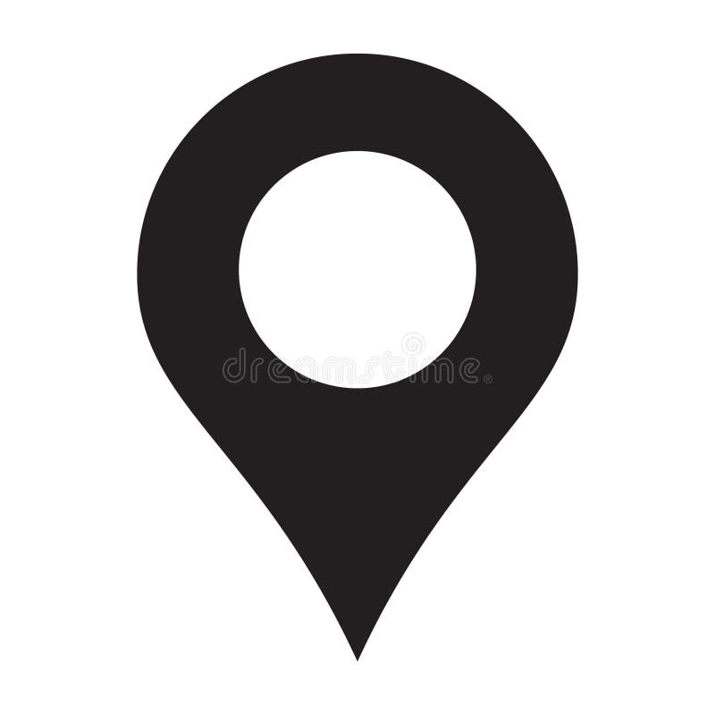 Black GPS Point, Map Pin Icon Stock Vector - Illustration of marker ...