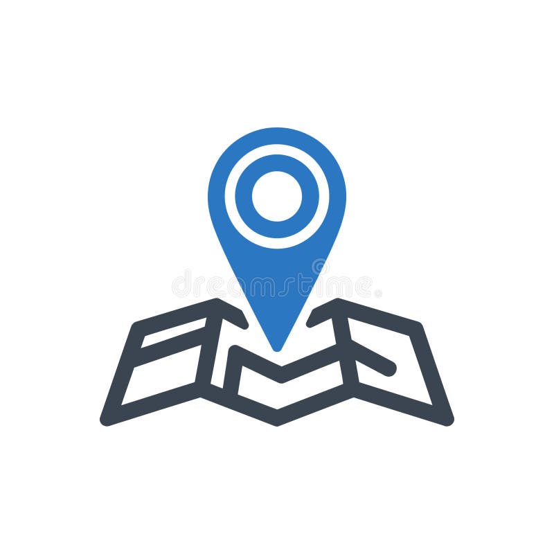 Map Pin Icon stock vector. Illustration of icon, symbol - 361528905