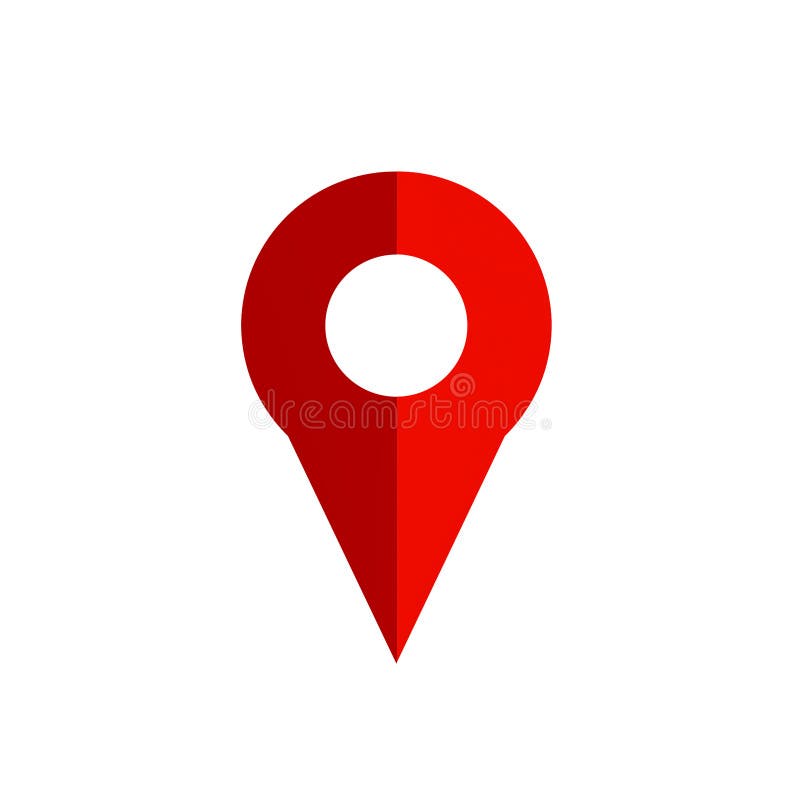 Map Pin Icon on White Background. Stock Illustration - Illustration of ...
