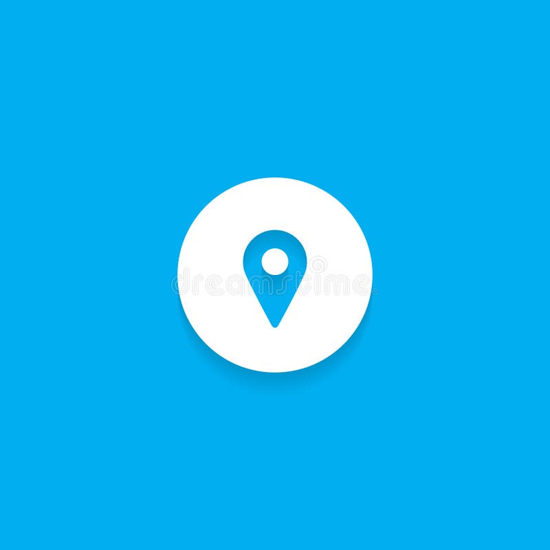 Map Pin, Location Button Icon Vector in Flat Design Stock Vector ...