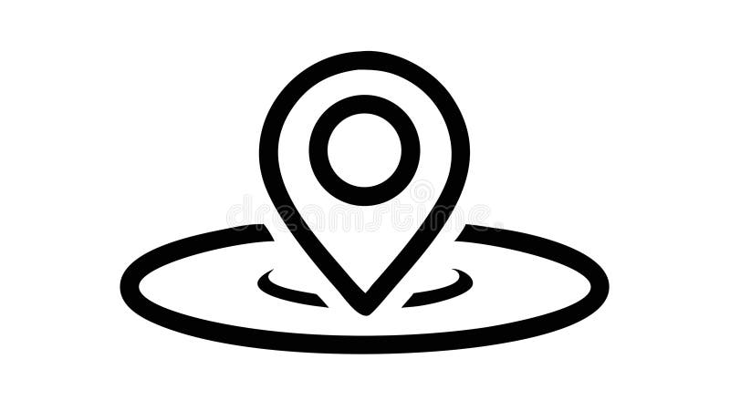 Map Pin on Location Icon, for Navigation and Points of Interest, Vector ...
