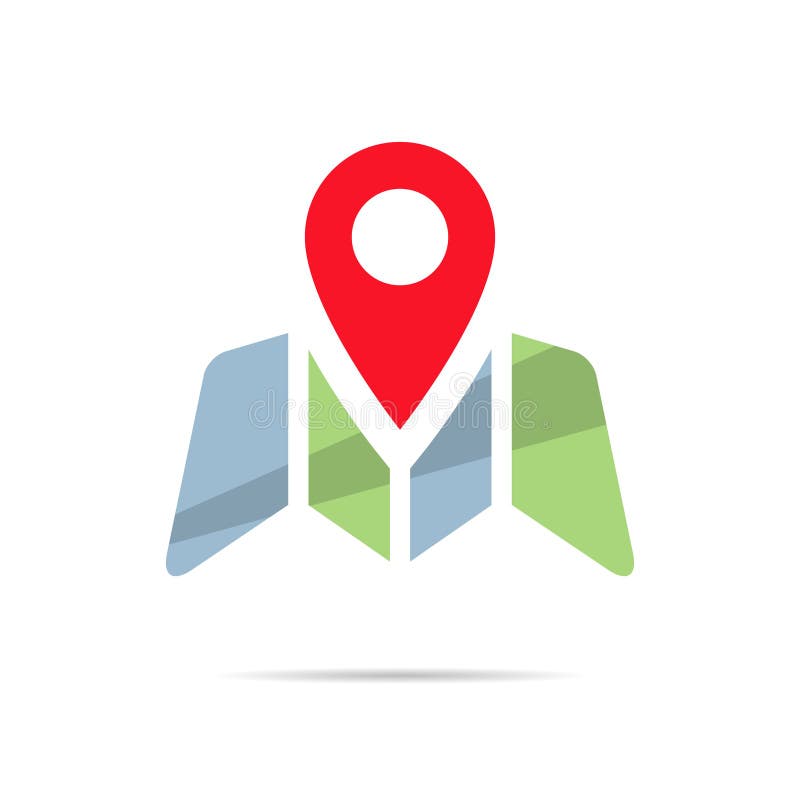 Map Pin Location Icon Vector in Flat Style Stock Vector - Illustration ...