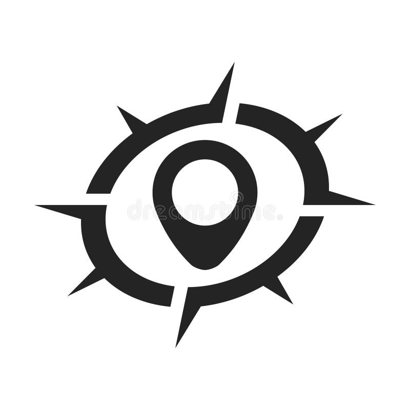 Map Pin Location Logo Template Isolated. Brand Identity. Icon Abstract ...