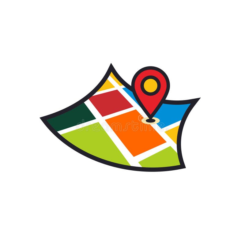 Map Pin Logo Vector Template Stock Vector - Illustration of direction ...