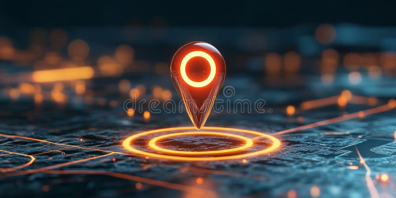 Map Pin Marker on Geographical Network Concept Stock Illustration ...