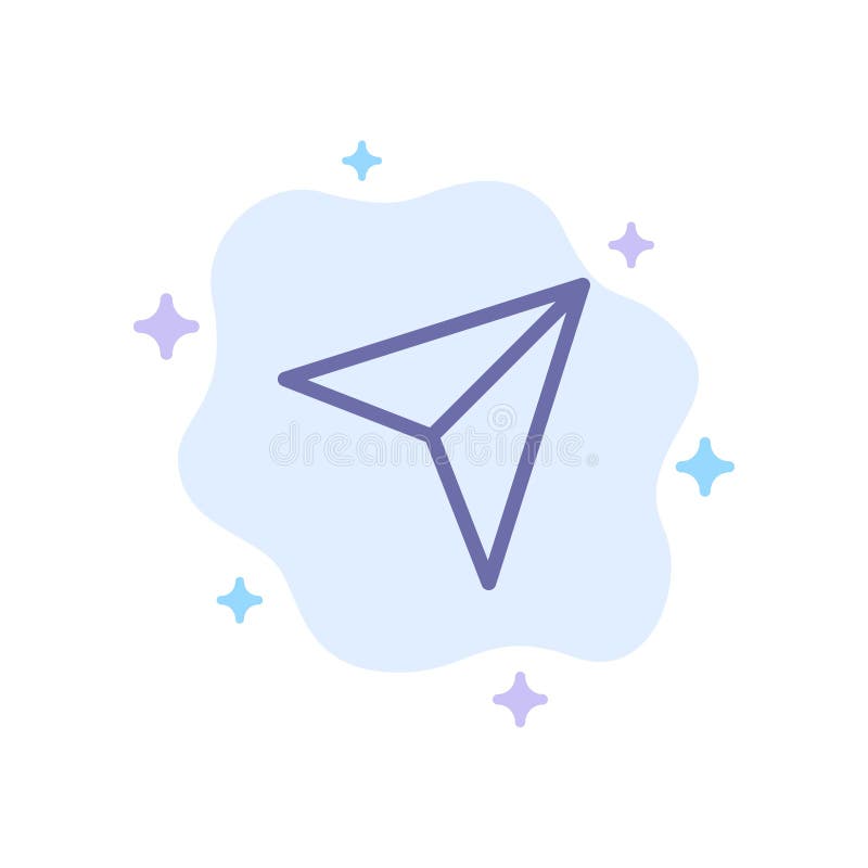 Map, Pin, Marker, Mail Blue Icon on Abstract Cloud Background Stock ...