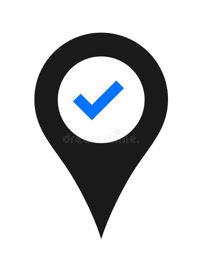 Location Icon Checkmark Stock Illustrations – 427 Location Icon ...