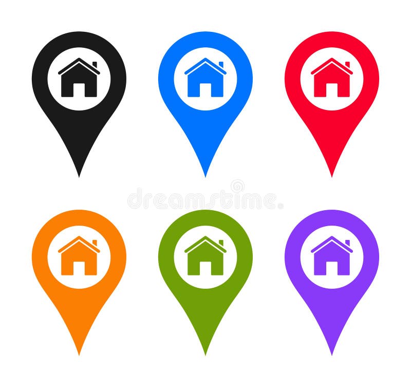 Vector Pointer Map Pin Navigation. You are Here Sign Stock Vector ...