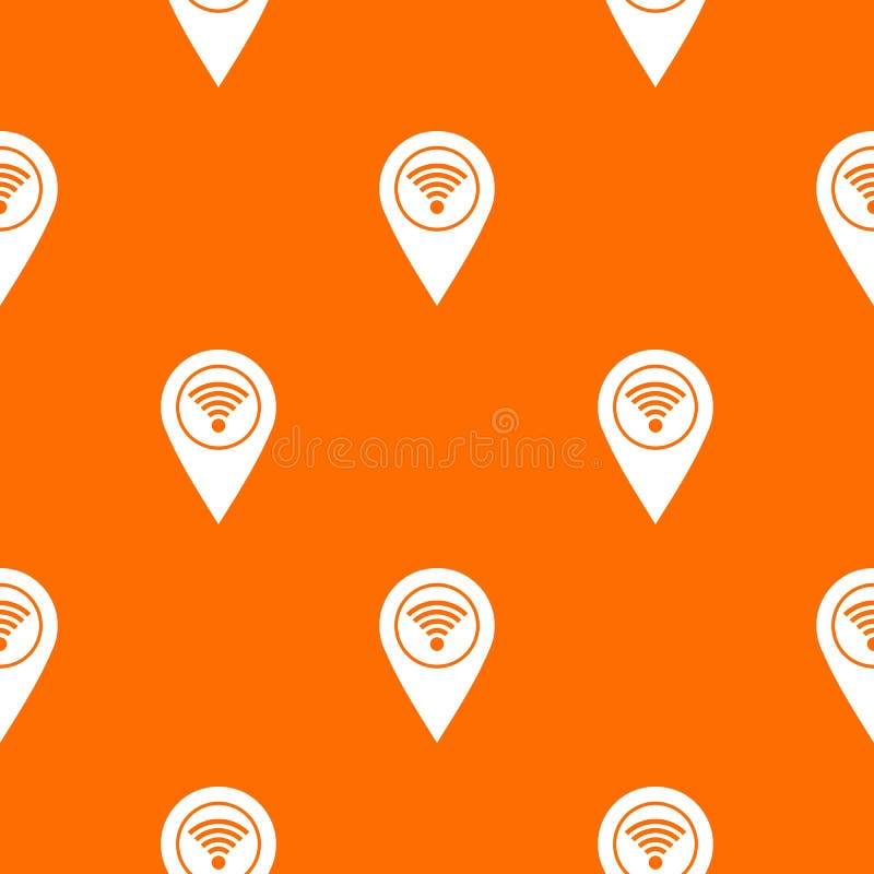 Map Pin Pointer with Wi Fi Symbol Pattern Seamless Stock Vector ...