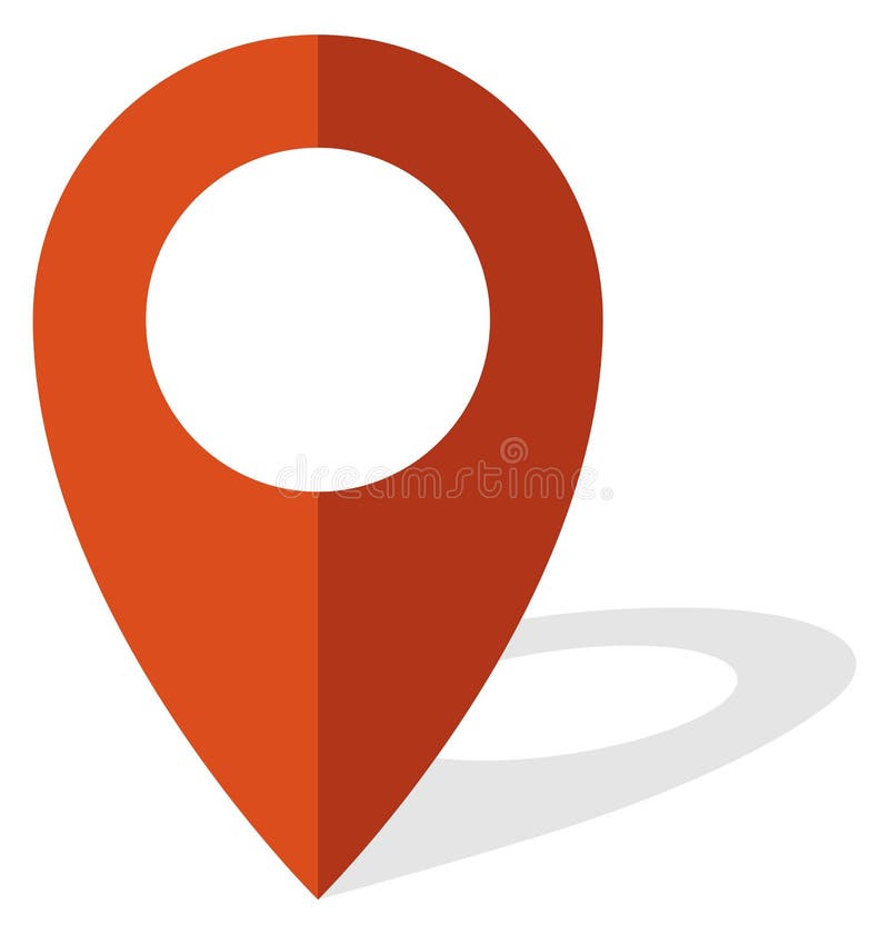 Geo Pin. Red Map Marker with Realistic Shadows Stock Vector ...