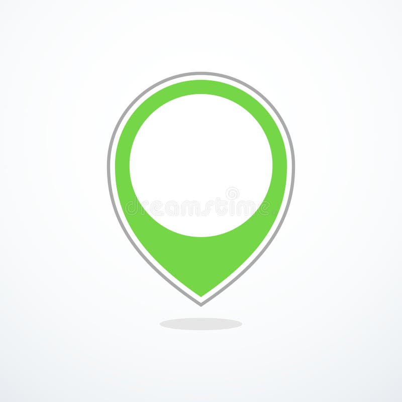Green Map Pin Icon. Vector Illustration Stock Vector - Illustration of ...
