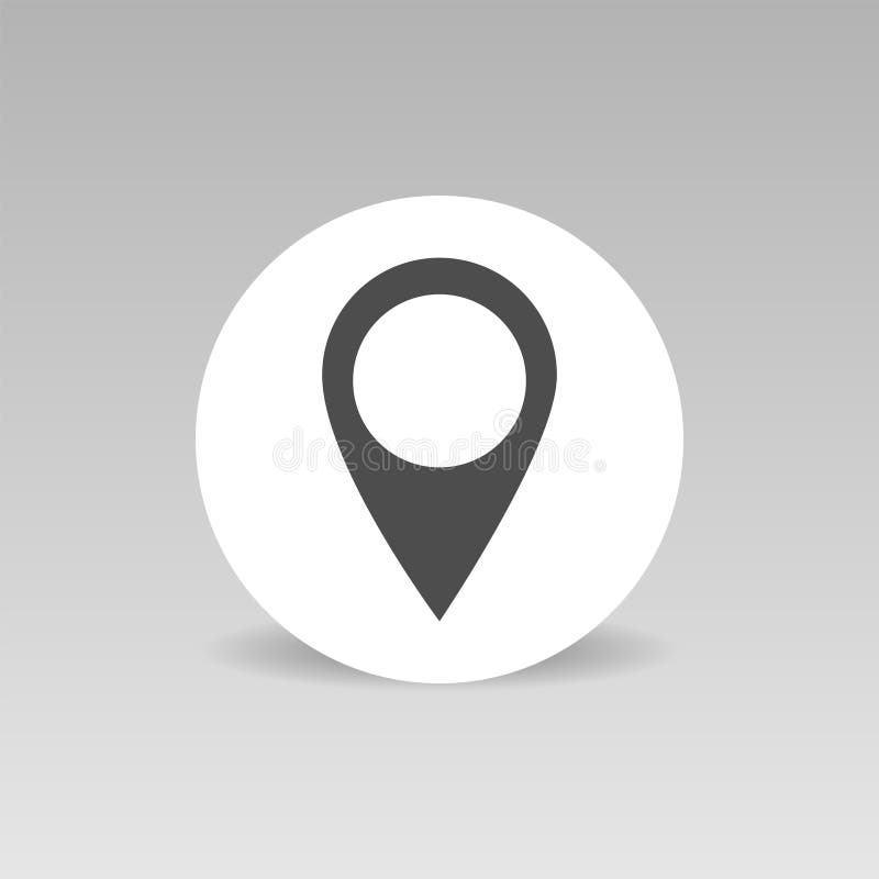 Map Pin Vector Icon. Location Mark Sign Stock Vector - Illustration of ...