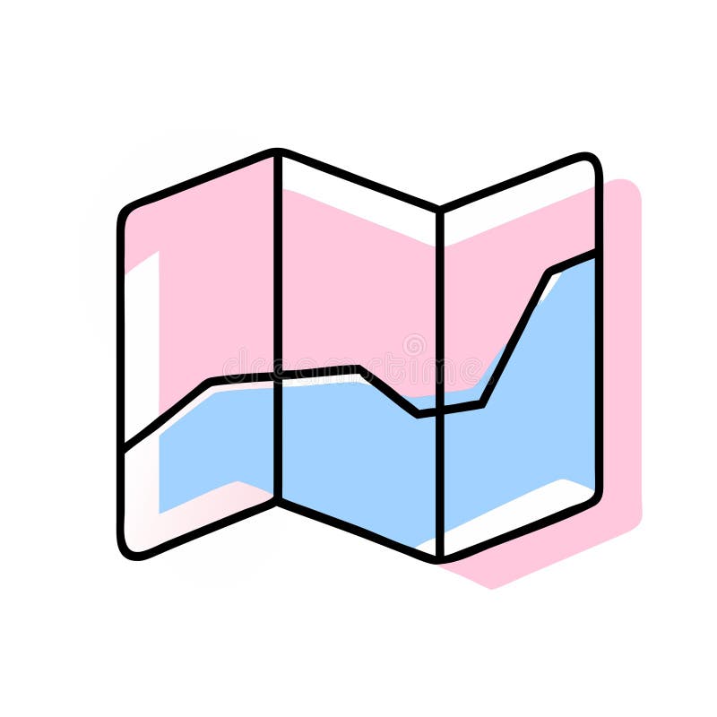 A Map with Pink and Blue Lines Stock Image - Illustration of finance ...