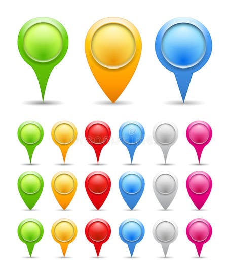 Map Pins stock vector. Illustration of travel, road, arrow - 28022922