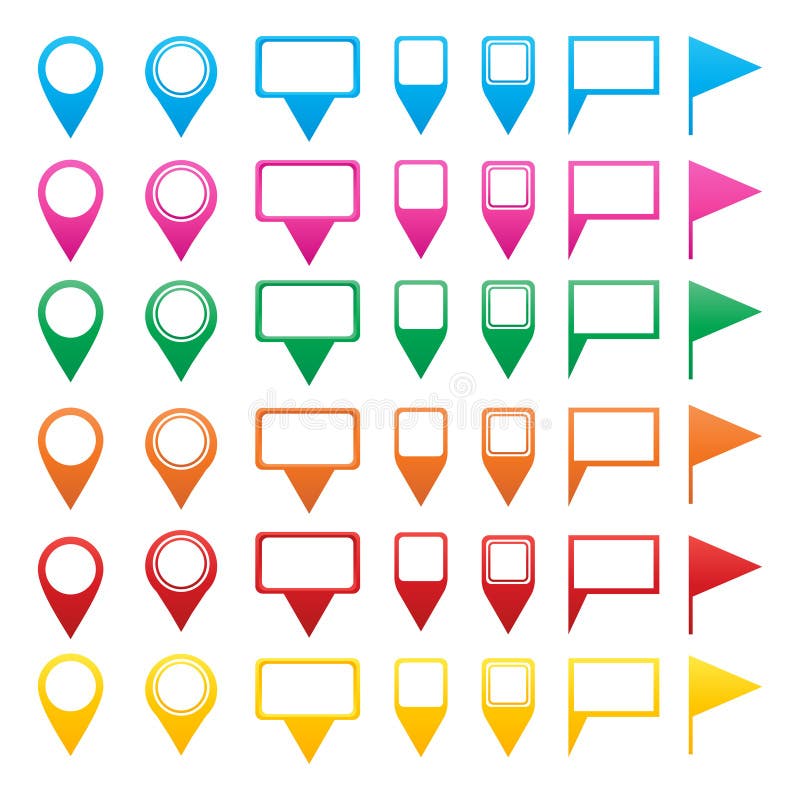 Map pins stock vector. Illustration of circular, pins - 38659888