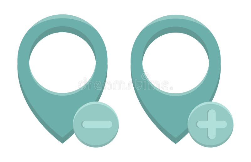 Map Pins Group. Location Markers Symbols. Navigation Pointer Vector ...