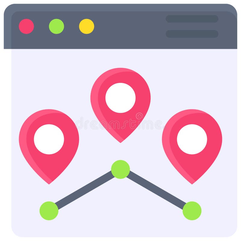 Map Pins Icon, Location Map and Navigation Vector Stock Vector ...
