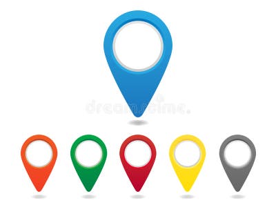 Map pins set stock vector. Illustration of colorful, navigation - 34431015