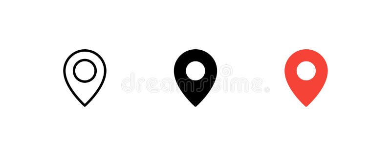 Map Pins Sign Location. Vector Icon Design Stock Illustration ...
