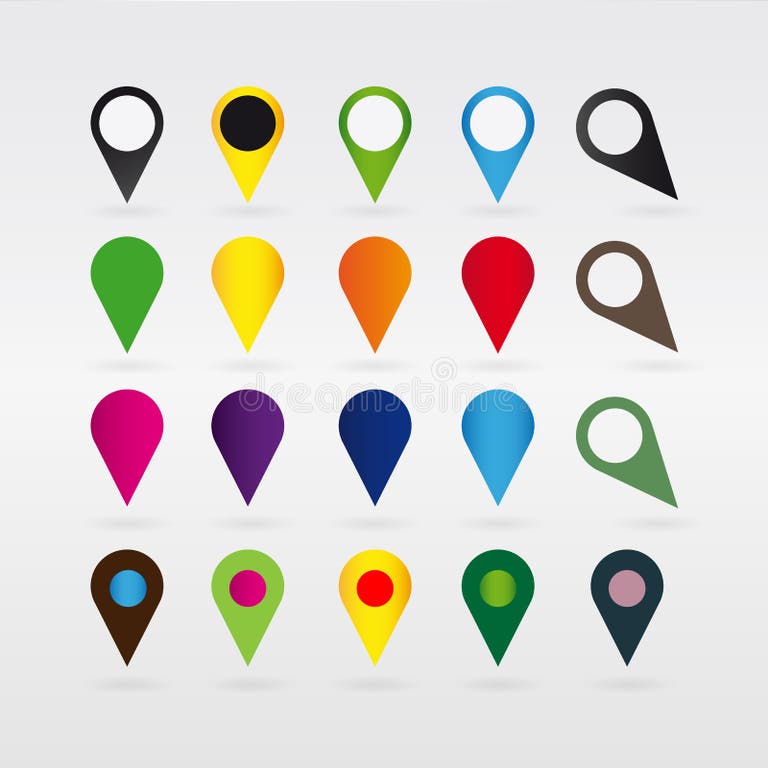 Map Pins, vector stock illustration. Illustration of mark - 29817686