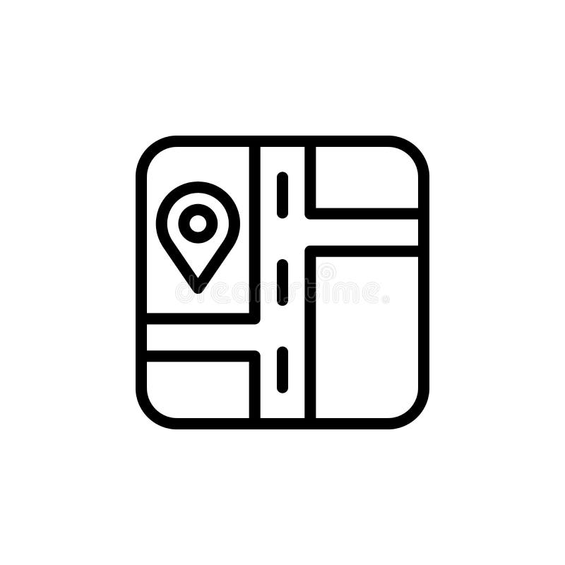 Map, Placeholder Icon. Simple Line, Outline Vector Elements of ...