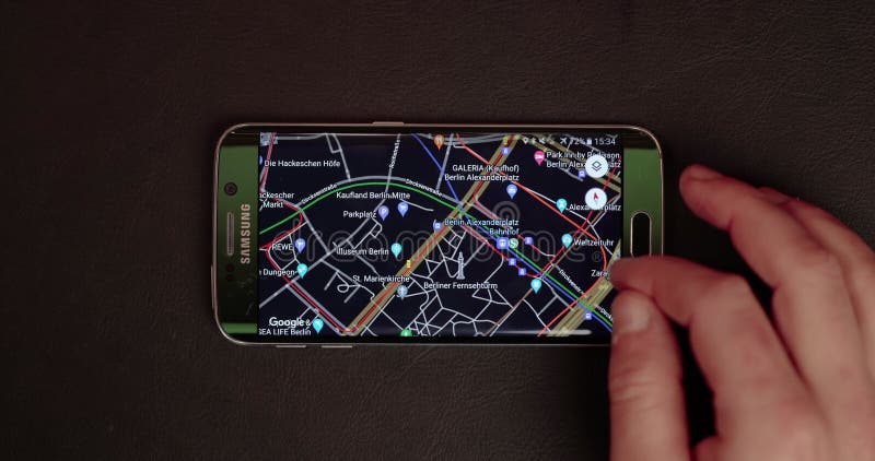 Map Planning on Google Maps on a Smartphone Stock Video - Video of ...