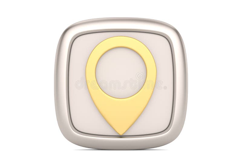 Map Point 3D Icon Isolated on White Background, 3D Render. 3D ...