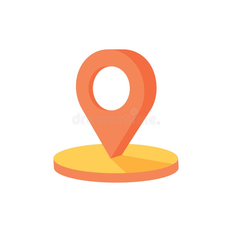 Map Point 3d, Isometric Pin Icon on the Navigation Map for Positioning ...