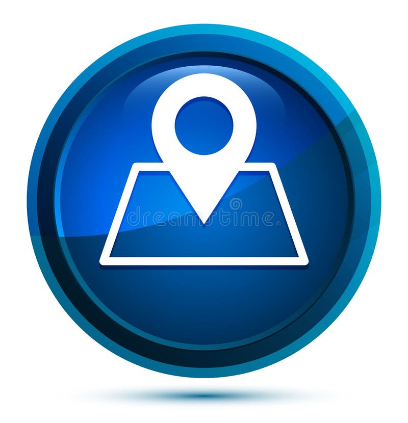 Map Point Icon Elegant Blue Round Button Illustration Stock Vector ...