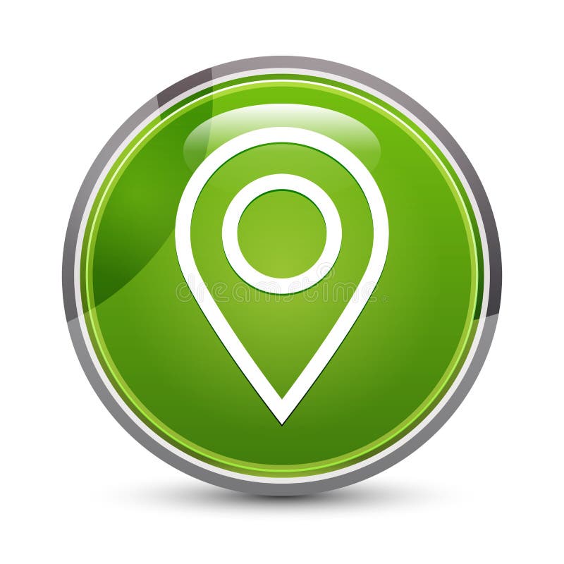 Map Point Icon Elegant Green Round Button Vector Illustration Stock ...