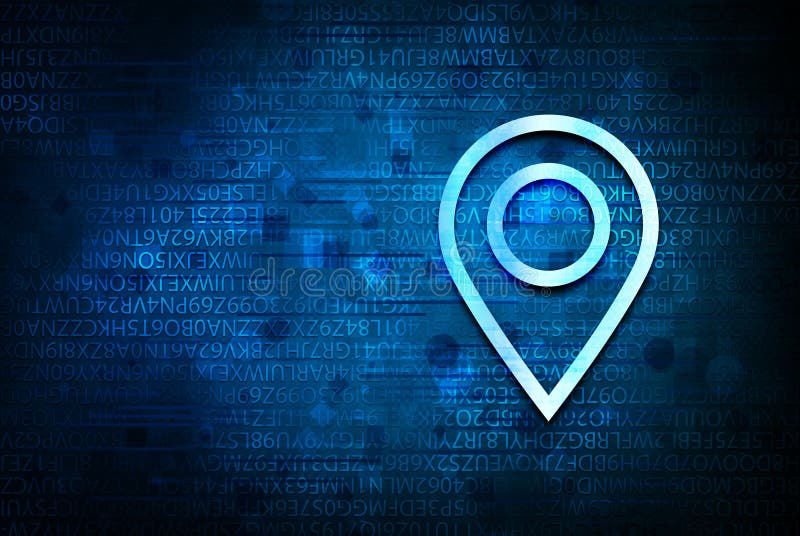 Map Point Icon Abstract Blue Background Illustration Design Stock ...