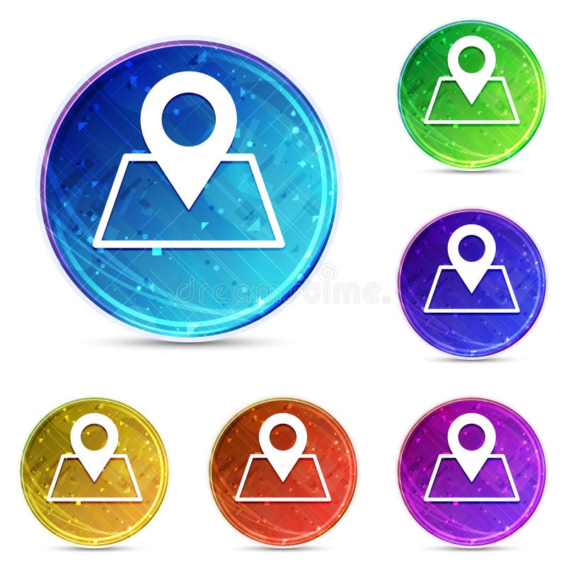 Map Point Icon Digital Abstract Round Buttons Set Illustration Stock ...