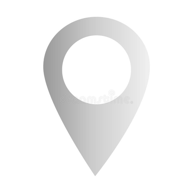 Map Point Icon on White Background. Flat Style. Pointer Sign Stock ...