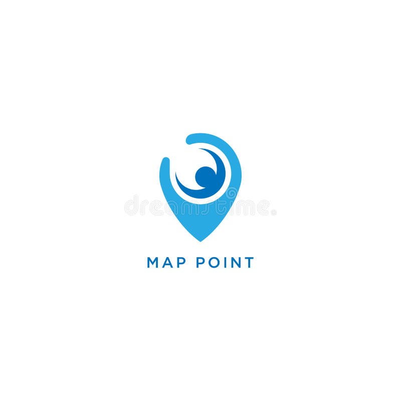 Map Point Logo - Vector stock vector. Illustration of blue - 135442806