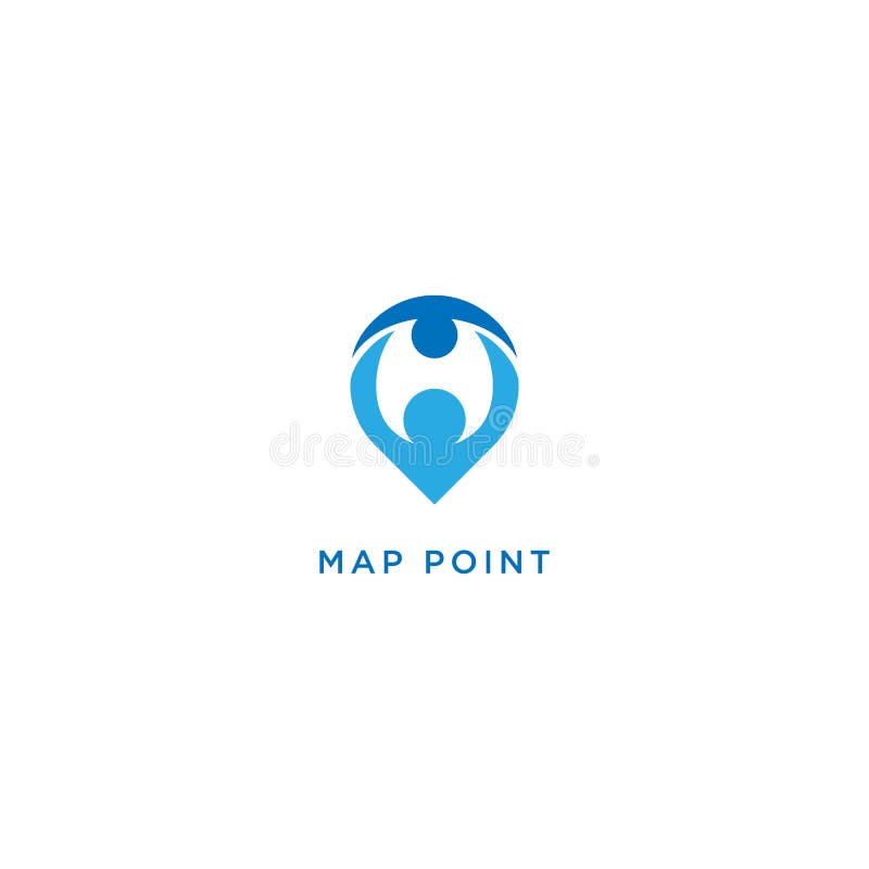 Map Point Logo - Vector stock vector. Illustration of company - 135421617