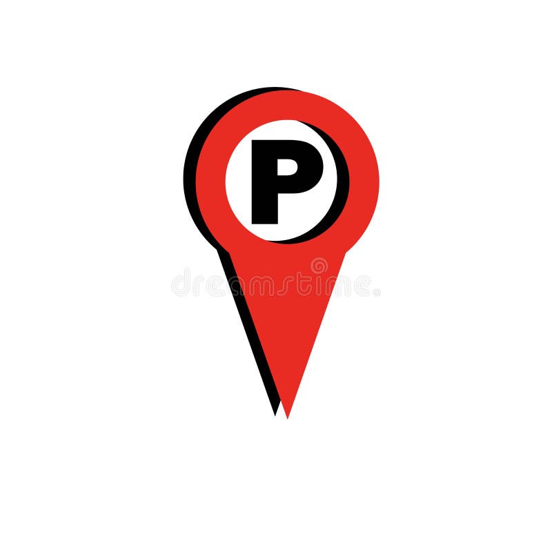Map point parking stock vector. Illustration of simple - 174820243