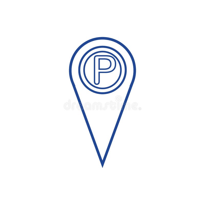Map point parking stock vector. Illustration of isolated - 174820124