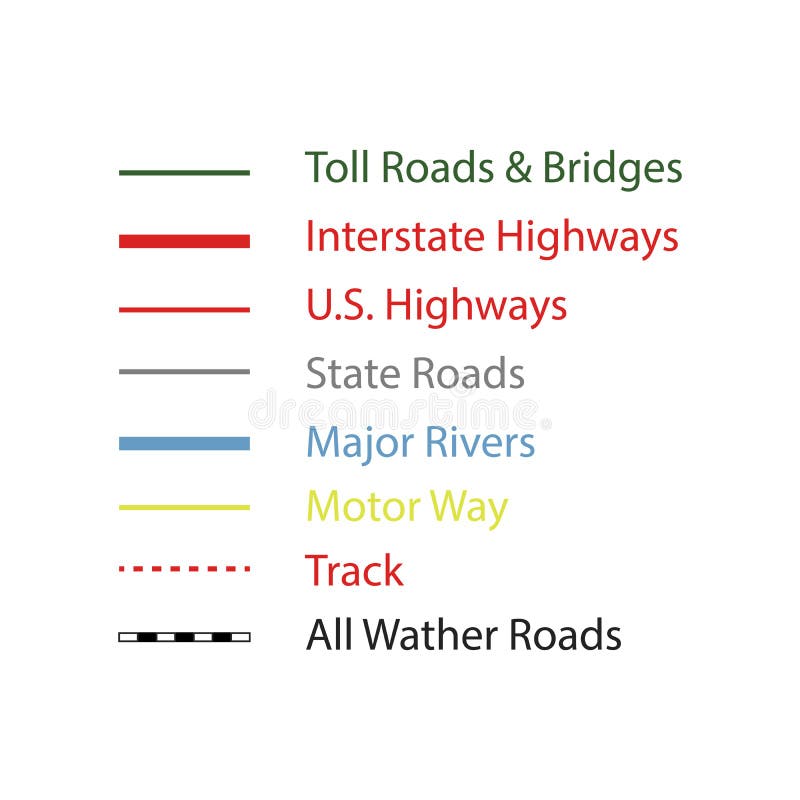 Map Point Road Different Color Stock Vector Illustration Stock ...